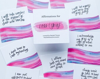 Affirmation Cards for Grief - Etsy