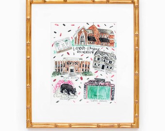 Lenoir Rhyne University Faux Leather Earrings College Earrings ...