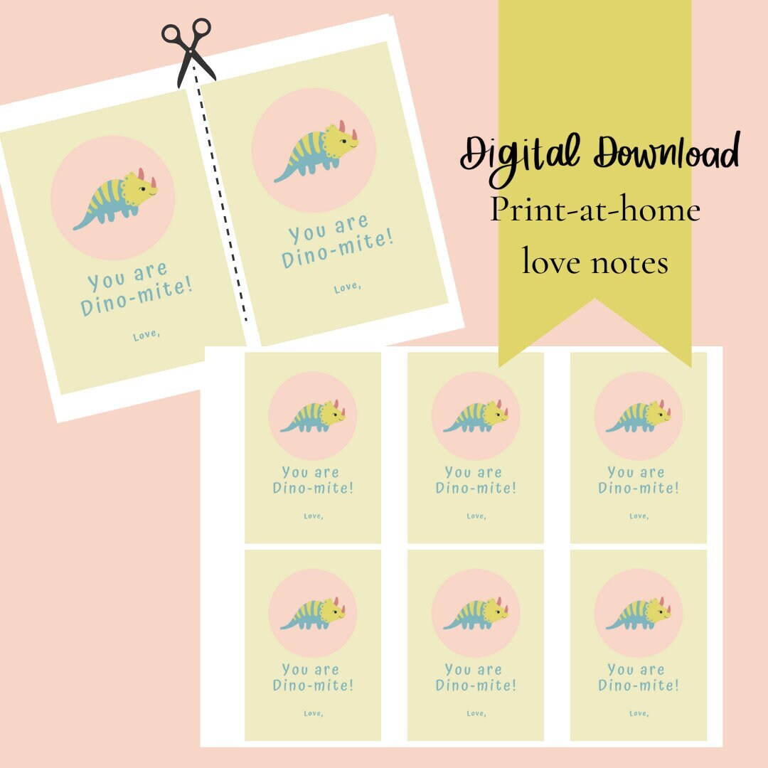Digital Download-you Are Dino-mite! | Dinosaur Valentine | Printable ...