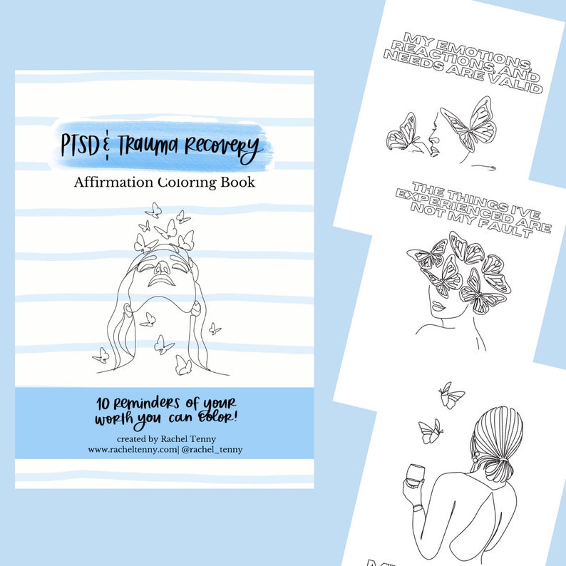 PTSD & Trauma Affirmation Coloring Book Digital Download - Etsy
