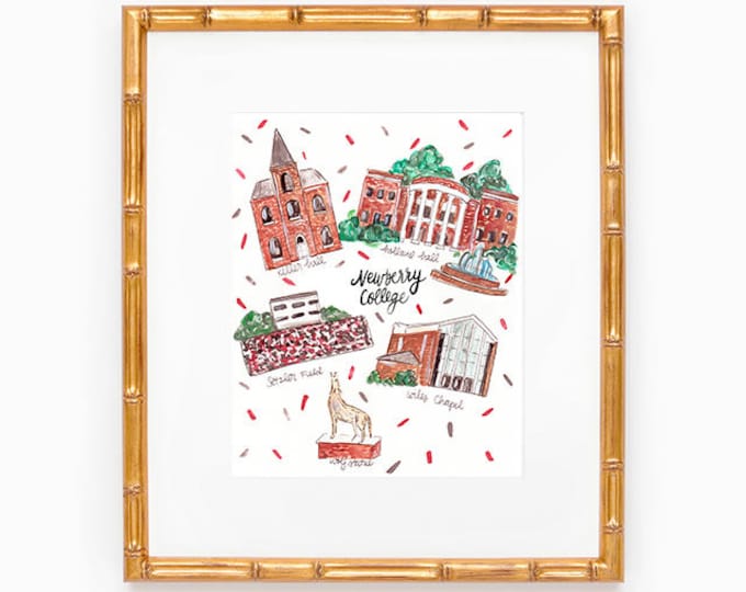 Newberry College Map Print - Etsy