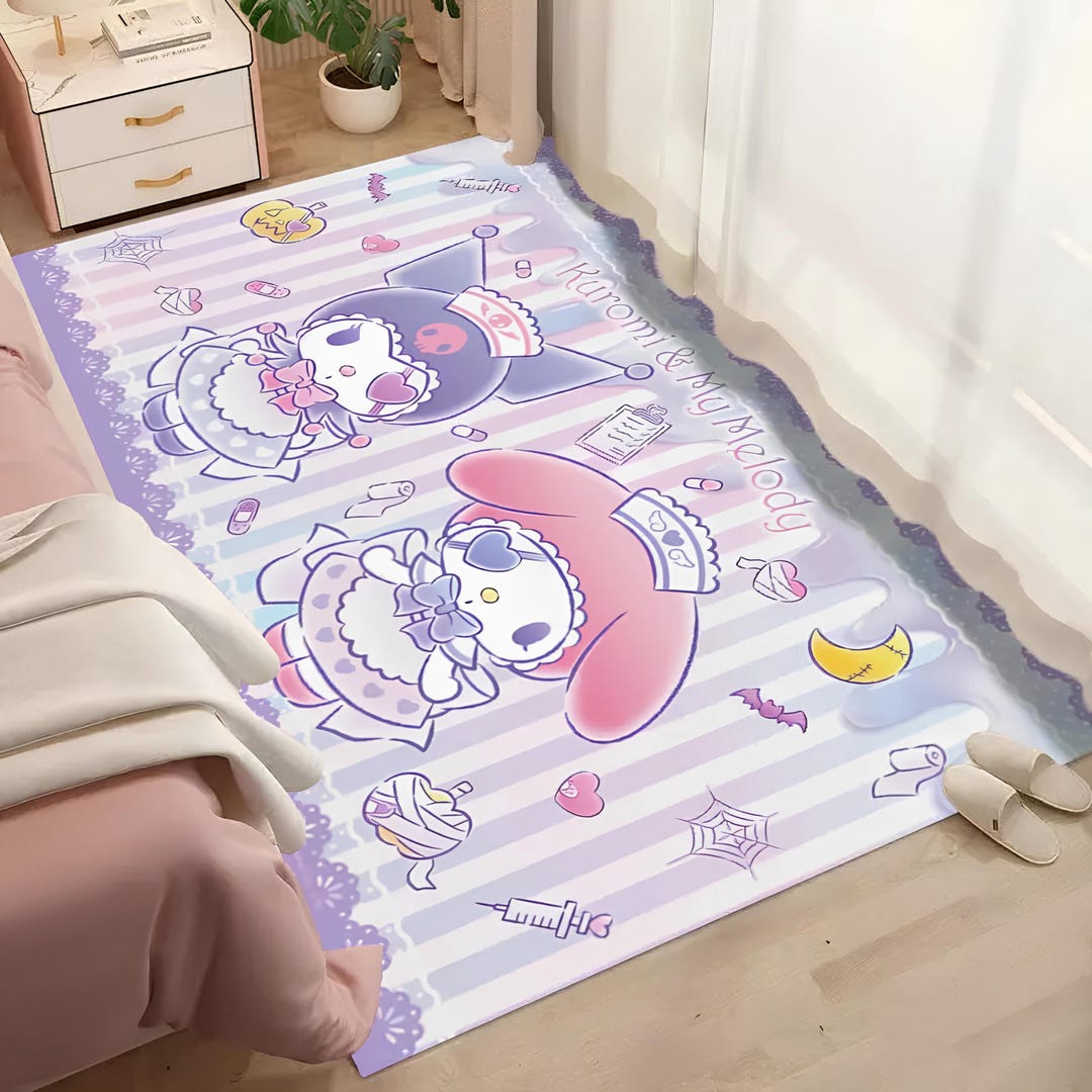 Sanrio | Hello Kitty | My Melody and Kuromi Rug, Kuromi Carpet , Anime ...