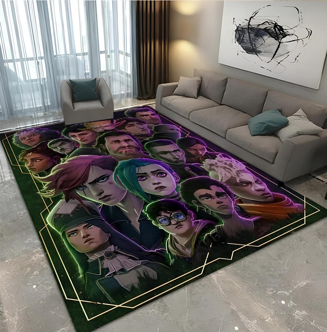 Arcane League of Legends Rug, Arcane Carpet , Anime Art Rug, Home ...