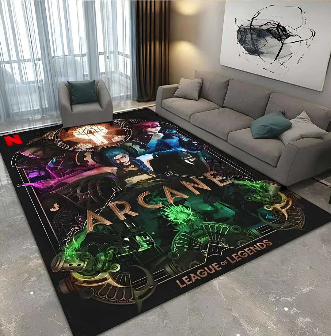 Arcane League of Legends Rug, Arcane Carpet , Anime Art Rug, Home ...