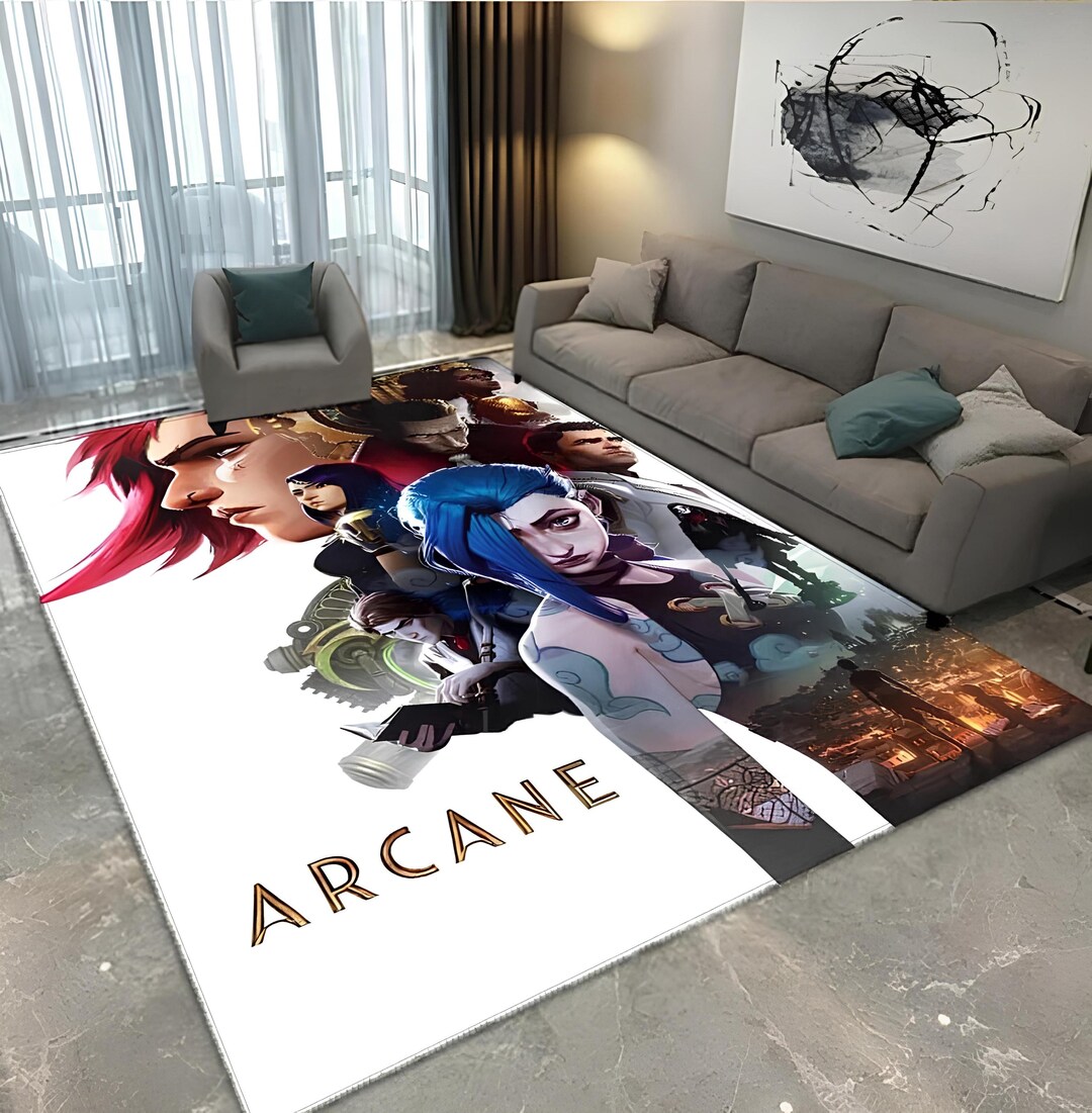Arcane League of Legends Rug, Arcane Carpet , Anime Art Rug, Home ...