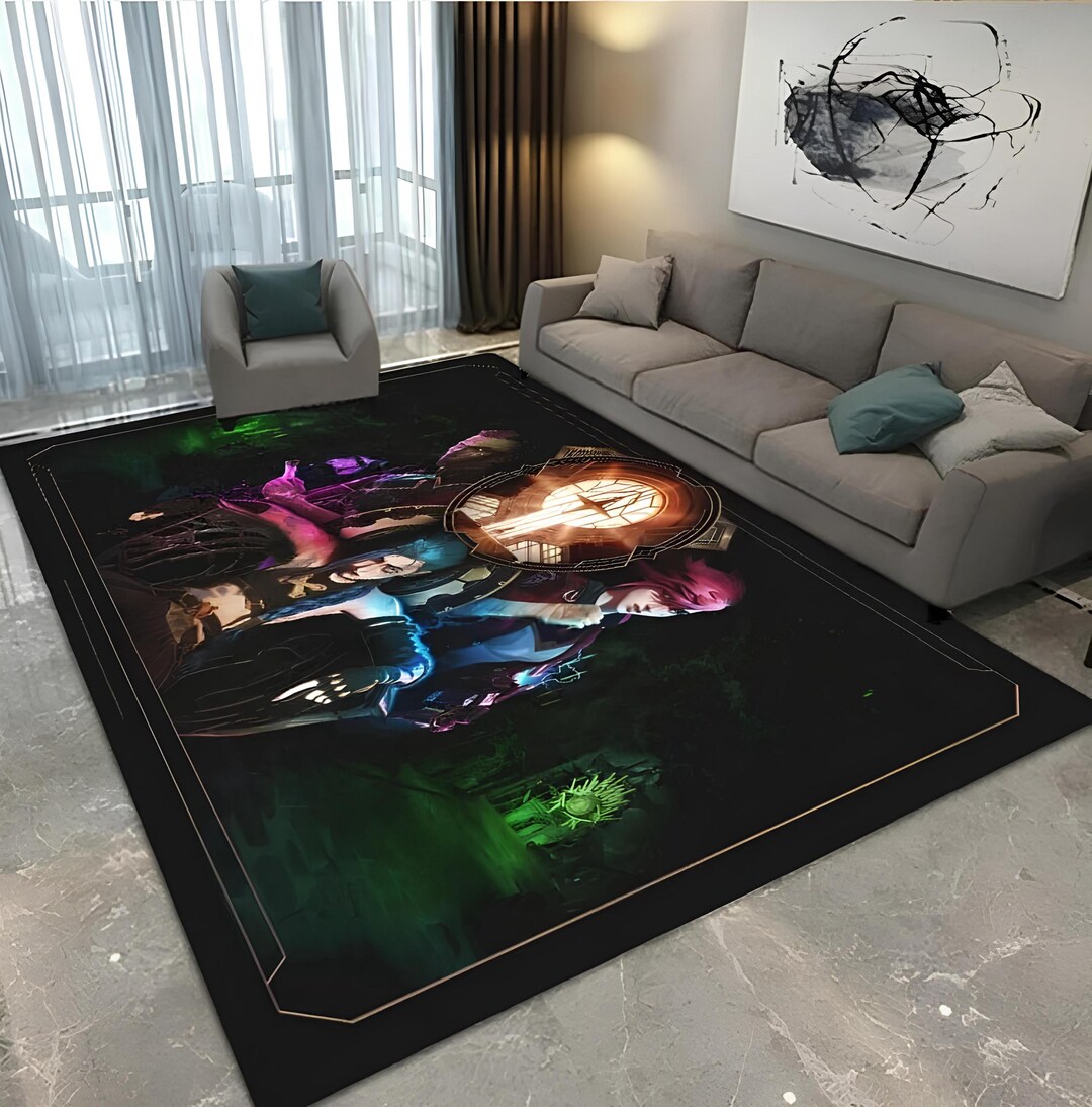 Arcane League of Legends Rug: Jinx and Vi Anime Art Carpet - Etsy