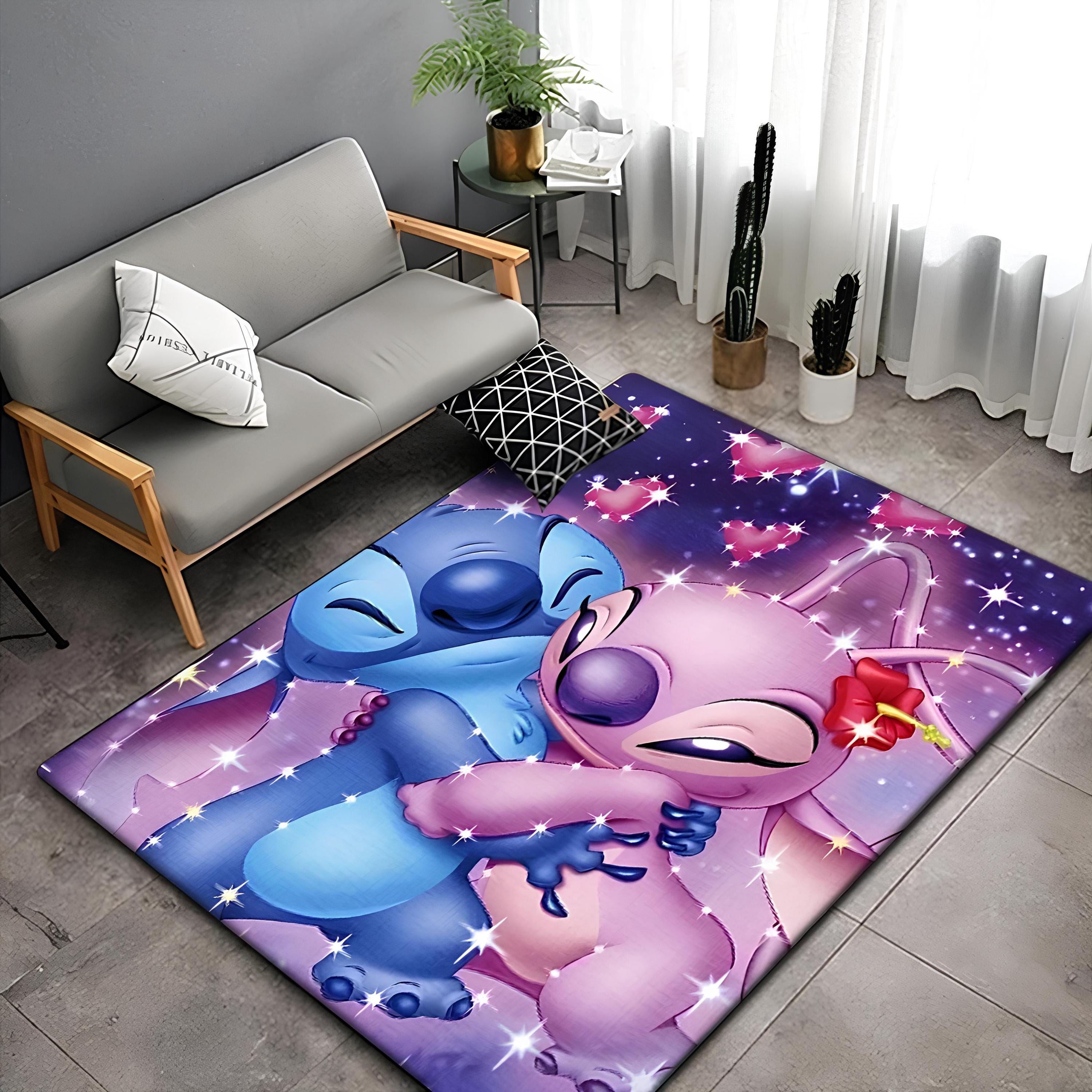 Disney Lilo and Stitch Rug, Lilo & Stitch Carpet , Anime Art Rug, Home ...