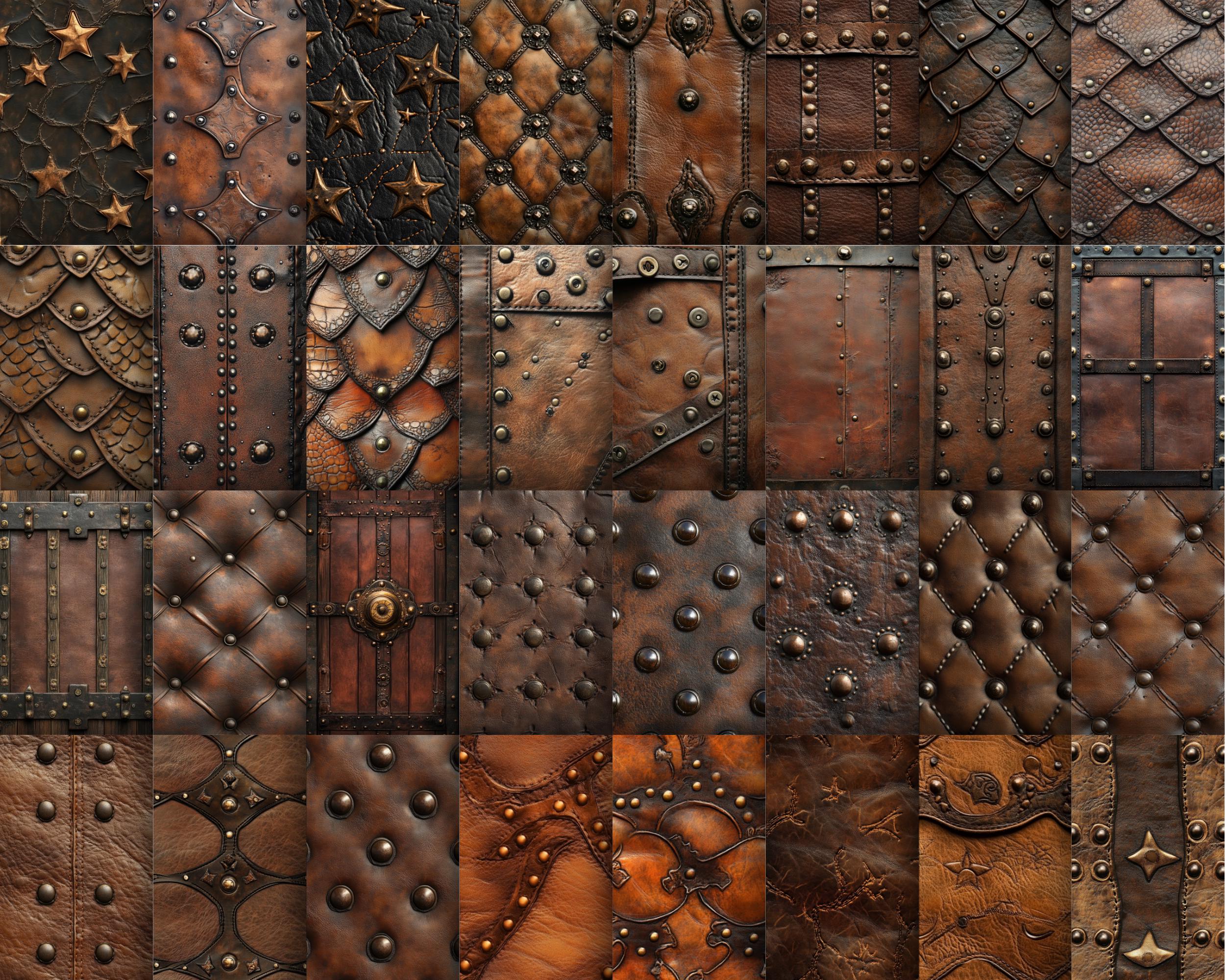 Tooled Leather Digital Paper, Western Leather Textures, Tooled Leather ...