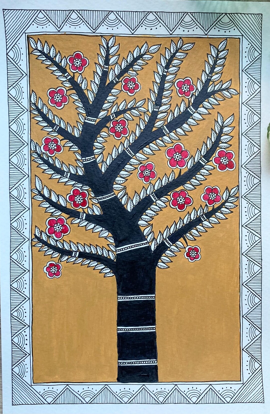 Handmade Tree of Life | Madhubani Painting | Wall Decor | Gift ...
