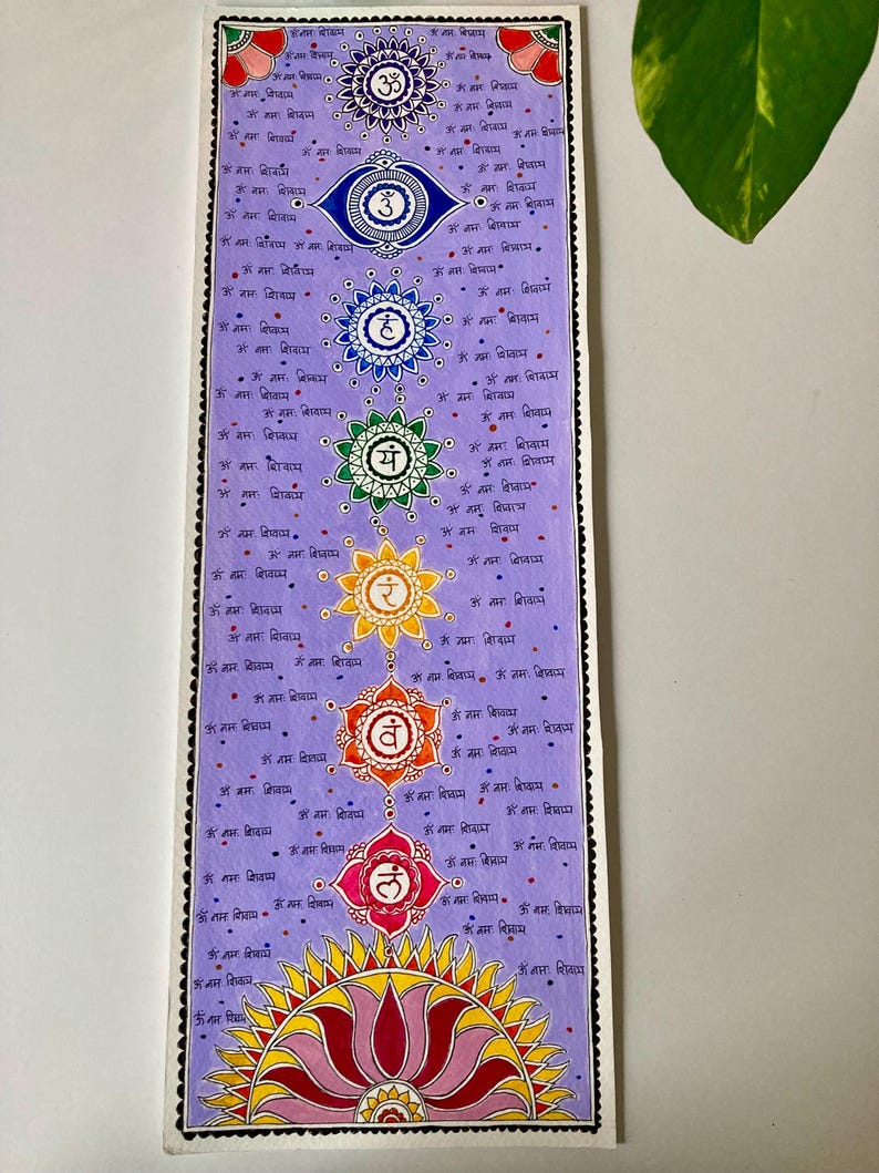 7 Chakras Folk Art | Indian Folk Art | Wall Decor | Handmade ...