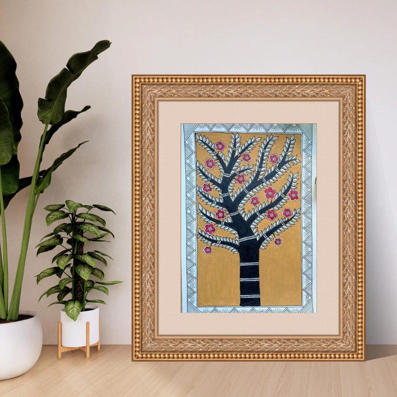 Handmade Tree of Life | Madhubani Painting | Wall Decor | Gift ...