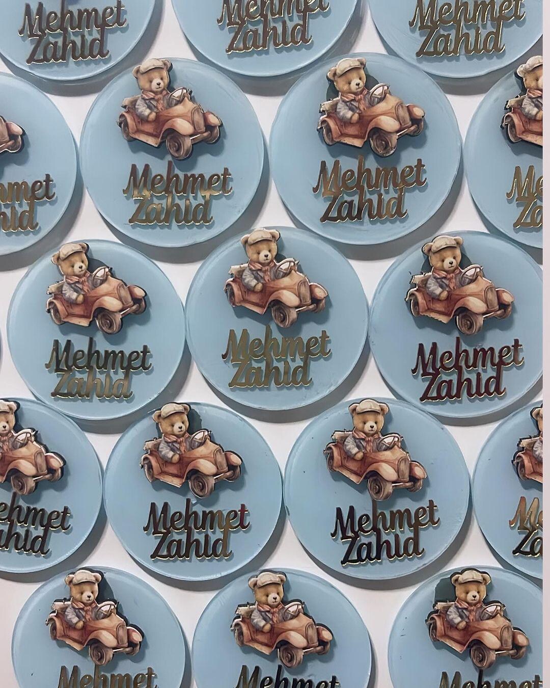 50 Custom Refrigerator Magnets,new Born Personalized Favors,baby Shower ...