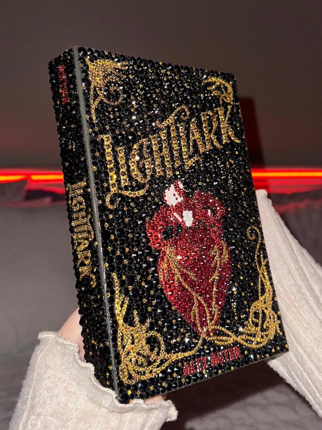 Handmade Bedazzled Rhinestone Lightlark Book by Alex Aster - Etsy