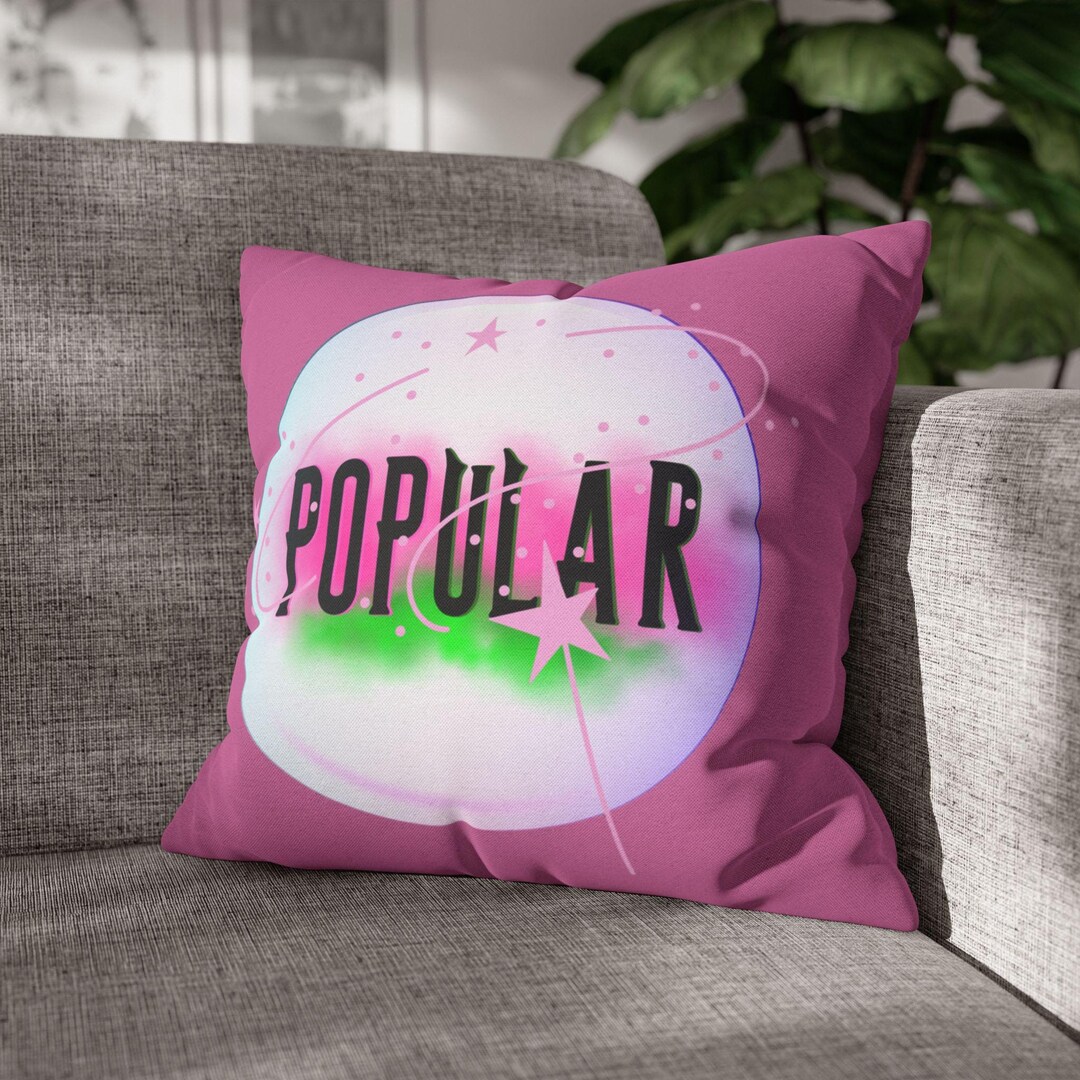 Popular From Wicked Pillow Cover Pink Glinda Inspired Throw Pillow ...
