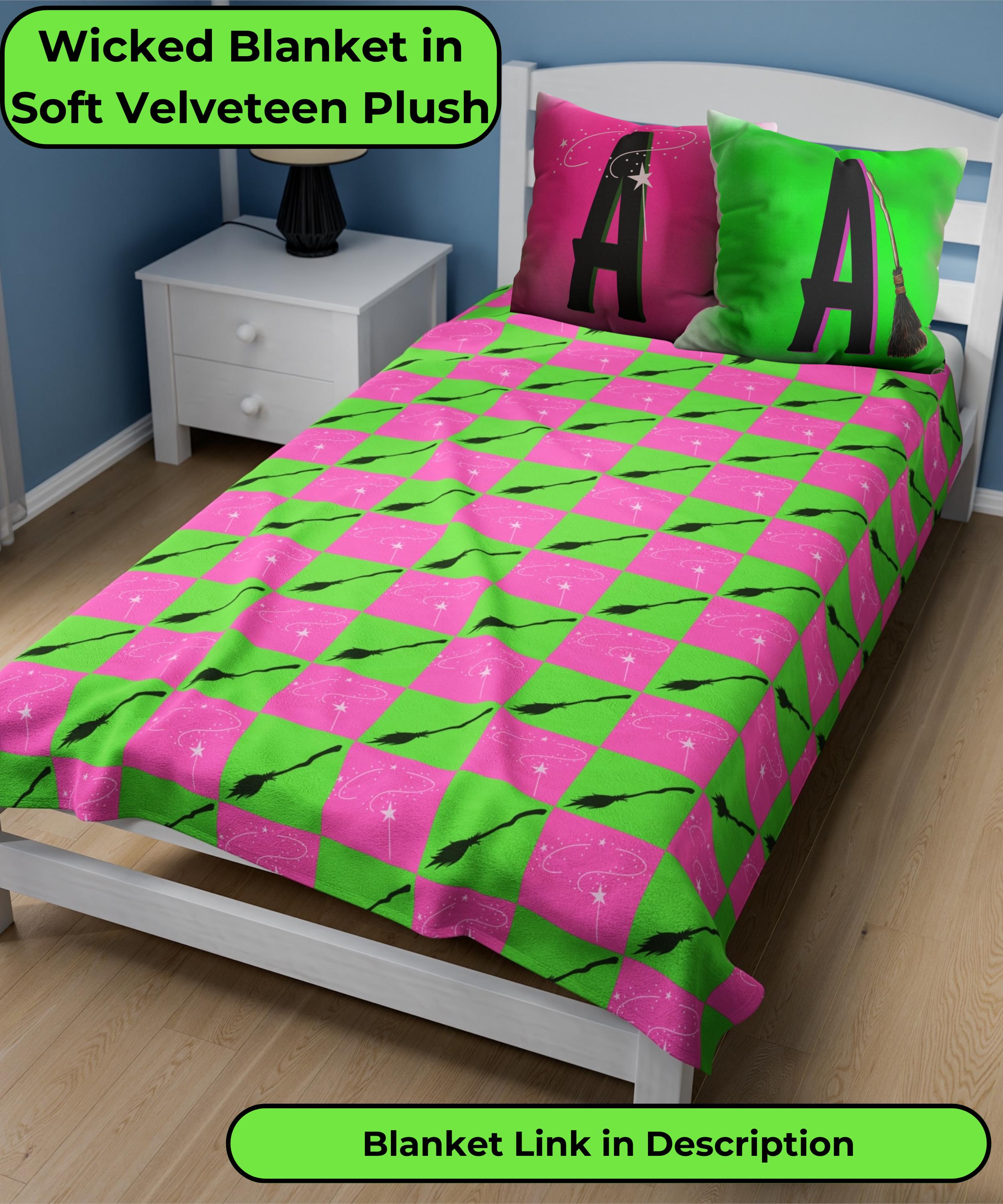 Reversible Wicked Pillow Cover Personalized Wicked Decor Elphaba Glinda ...