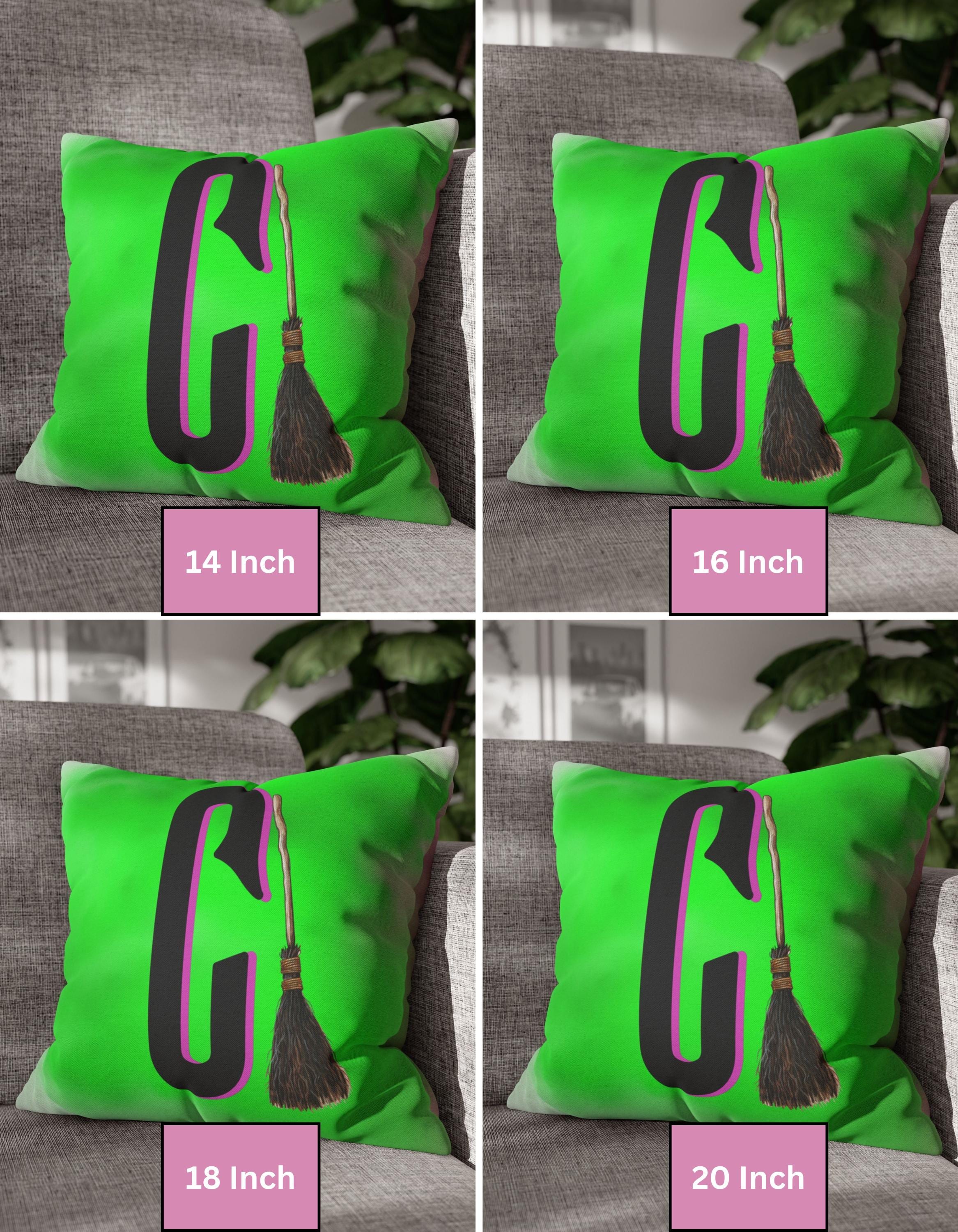 Reversible Wicked Pillow Cover Personalized Wicked Decor Elphaba Glinda ...