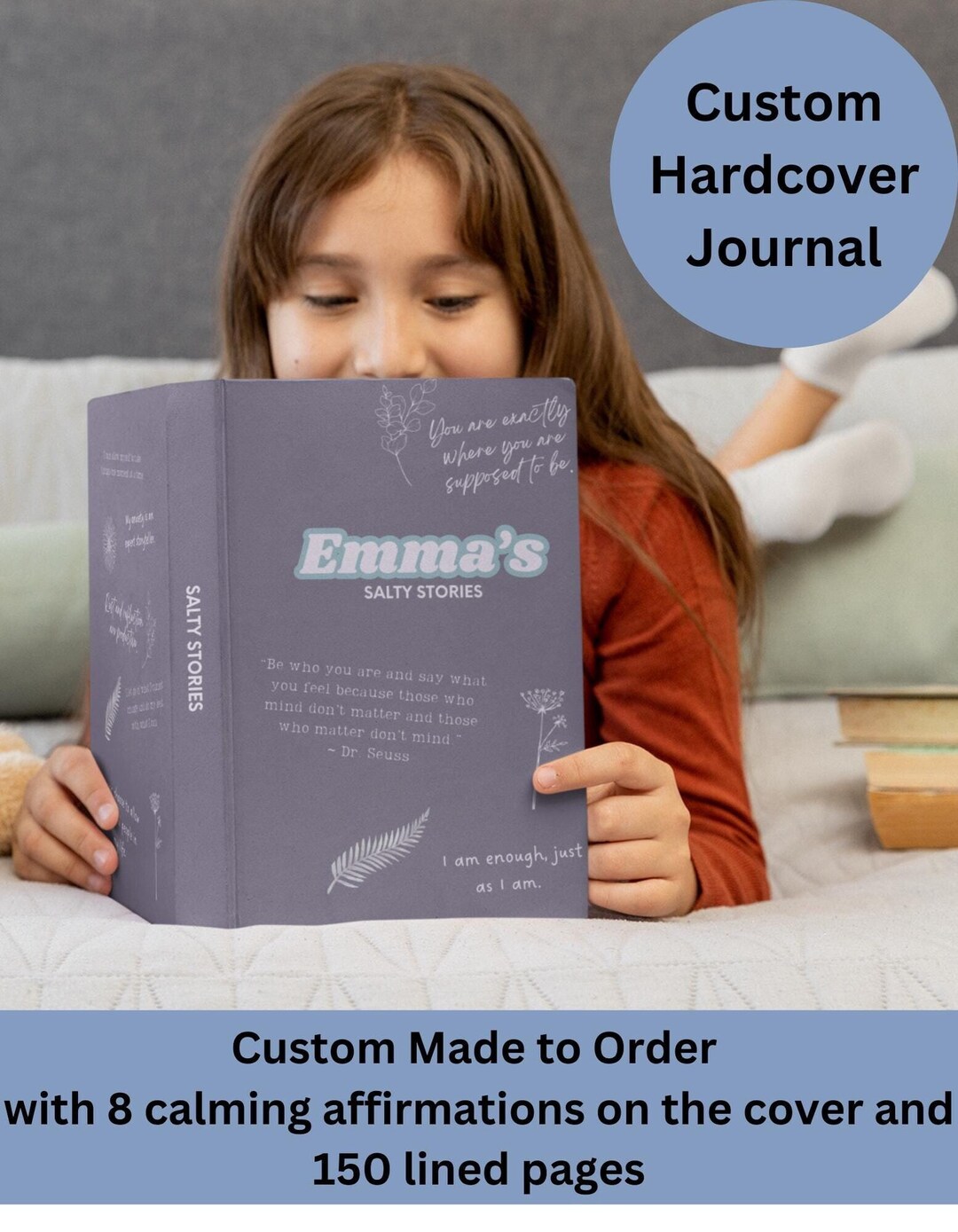 Salty Girl's Custom Hardcover Journal for Tween Diary Anxiety Reduction ...