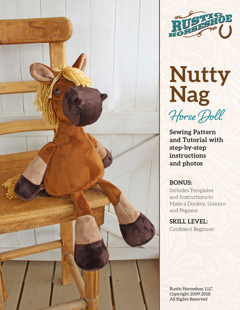 Plush Horse Doll Sewing Pattern and Tutorial Rustic - Etsy Canada