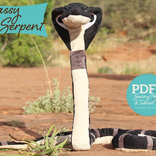 Sassy Serpent Snake Soft Toy Sewing Pattern and Tutorial - Etsy