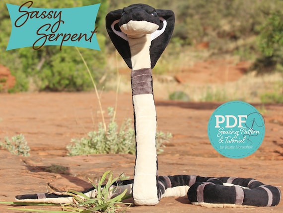 Sassy Serpent Snake Soft Toy Sewing Pattern and Tutorial - Etsy