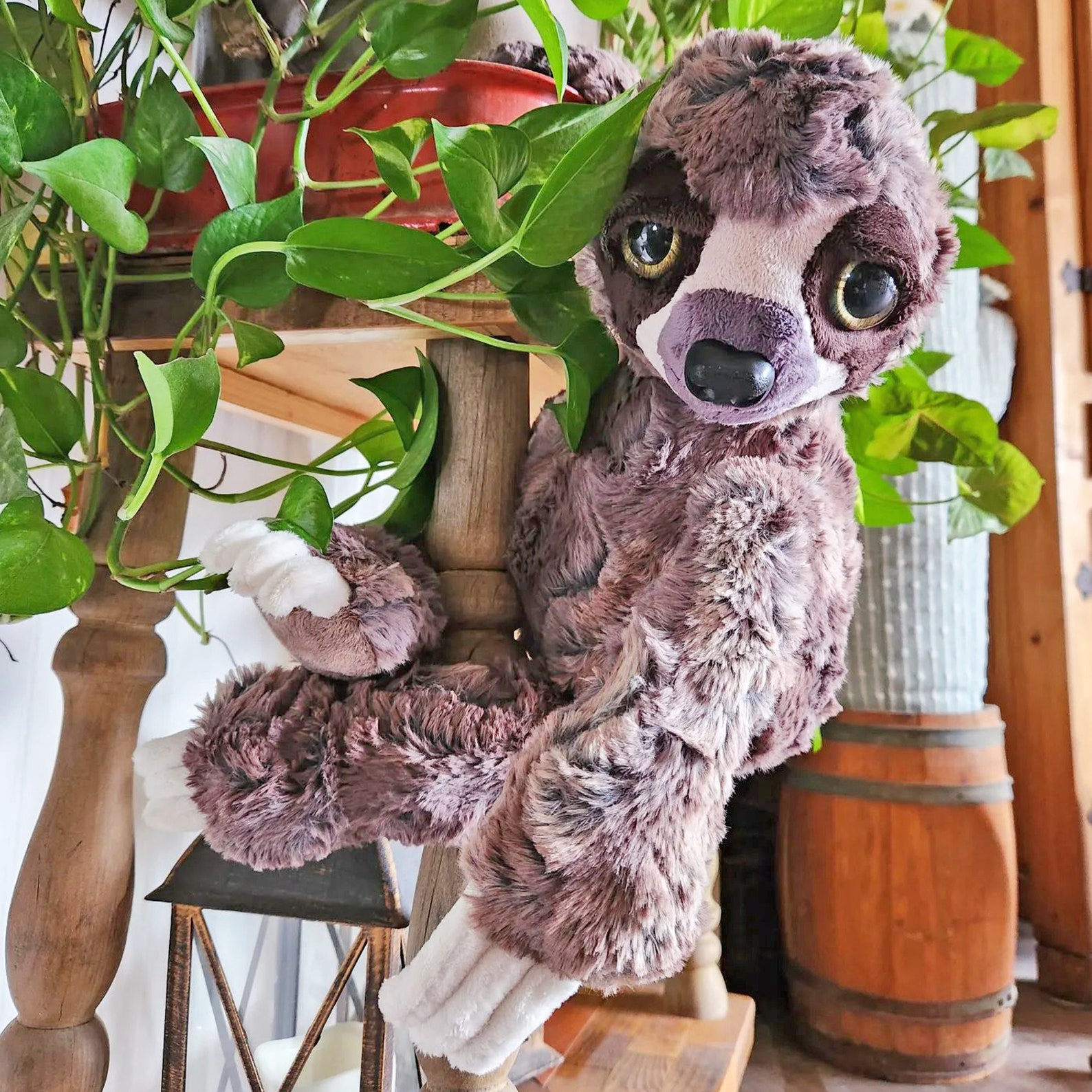 Sluggish Sloth Pudgy Plushie Sewing Pattern and Tutorial Stuffed Animal ...