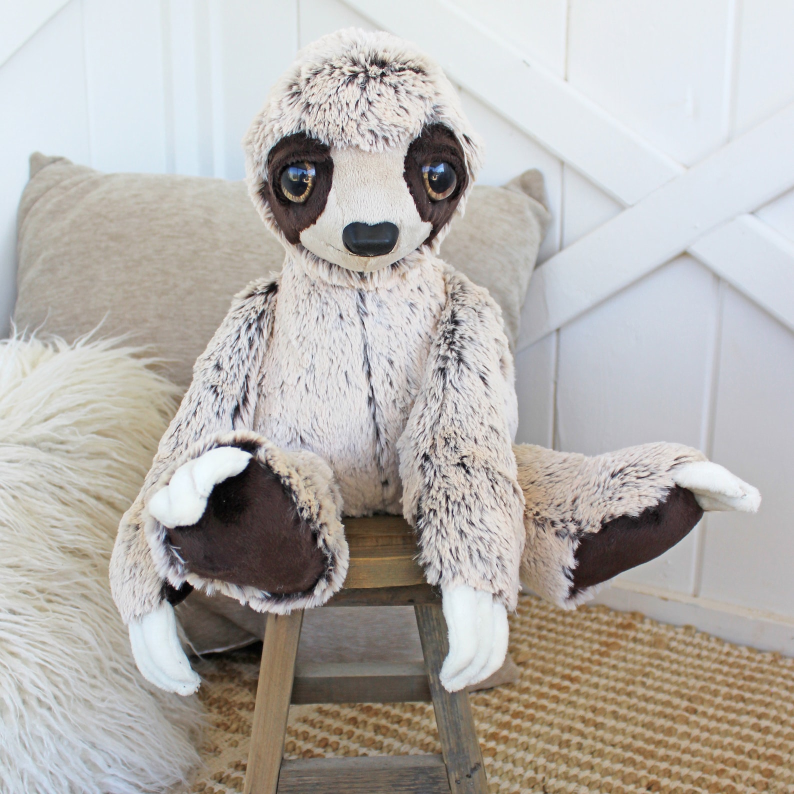 Sluggish Sloth Pudgy Plushie Sewing Pattern and Tutorial Stuffed Animal ...