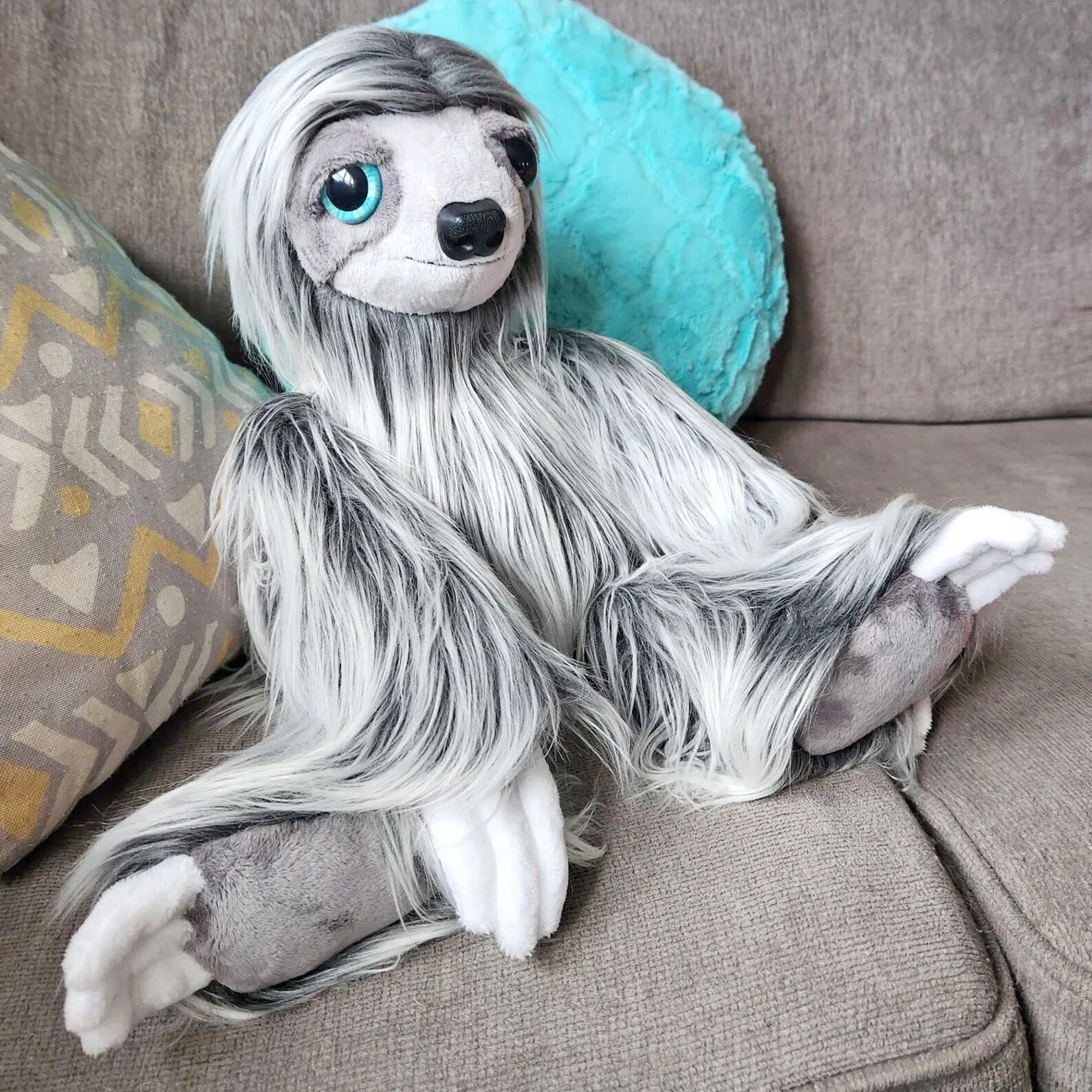 Sluggish Sloth Pudgy Plushie Sewing Pattern and Tutorial Stuffed Animal ...