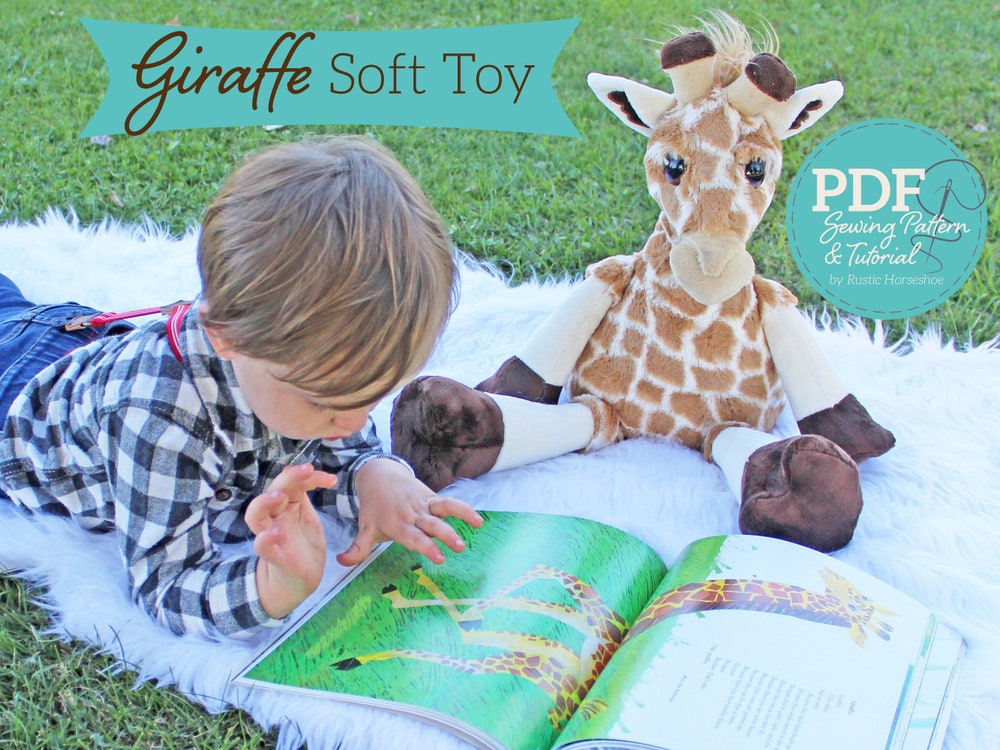 Plush Giraffe Doll Sewing Pattern And Tutorial Rustic Horseshoe'S ...