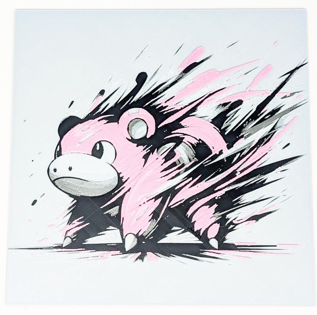 Slowpoke Pokemon 3D Art Print - Etsy