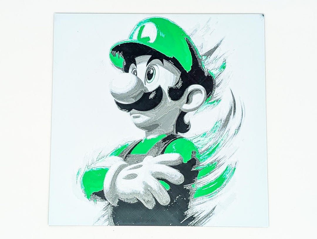 Luigi Super Mario 3D Art Print - Etsy