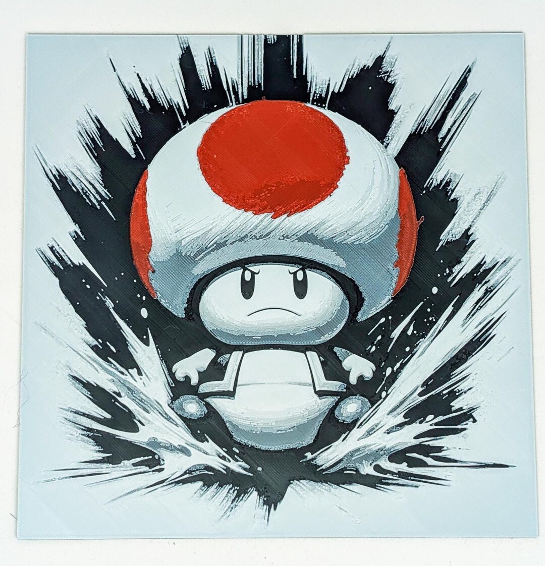 Toad Super Mario 3D Art Print - Etsy