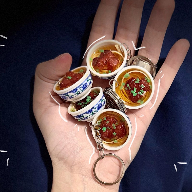 Noodle Keychain - Etsy