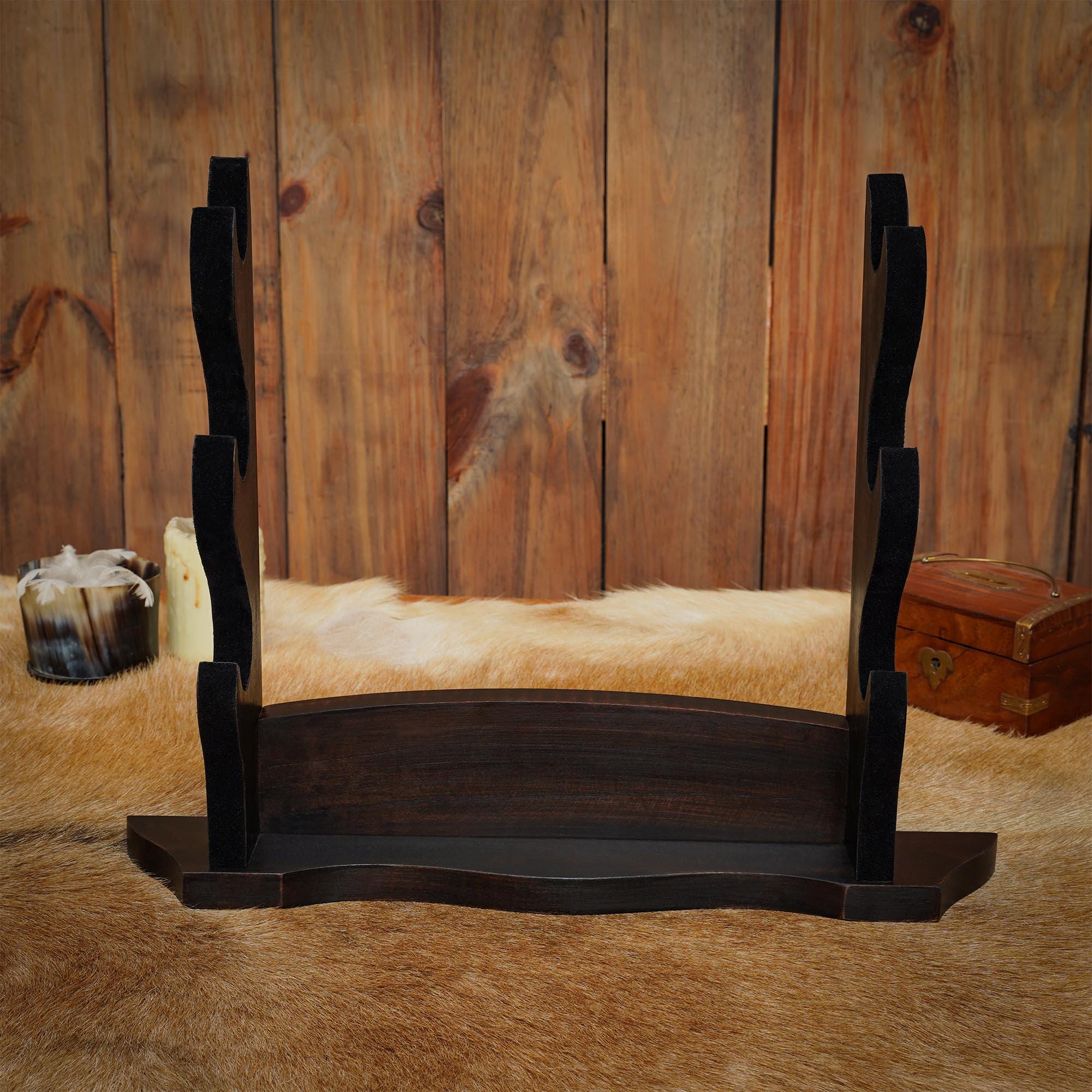 Wooden Sword Stand Three Tier Katana Stand Table Top Display Décor ...
