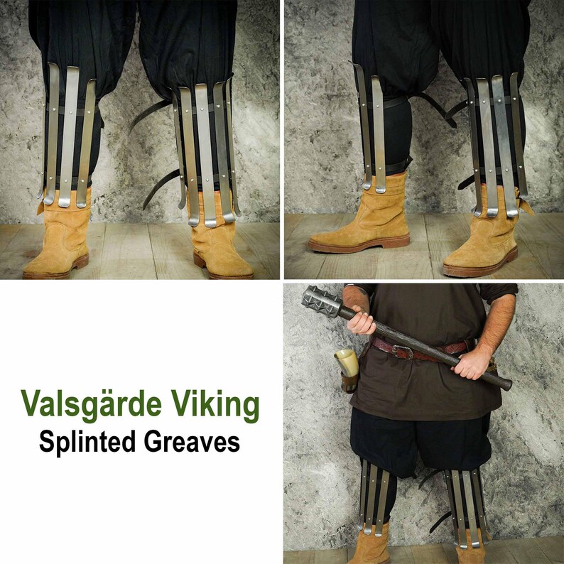 Medieval Leg Greaves Steel Leg Armor Perfect LARP Ren Faire Halloween ...