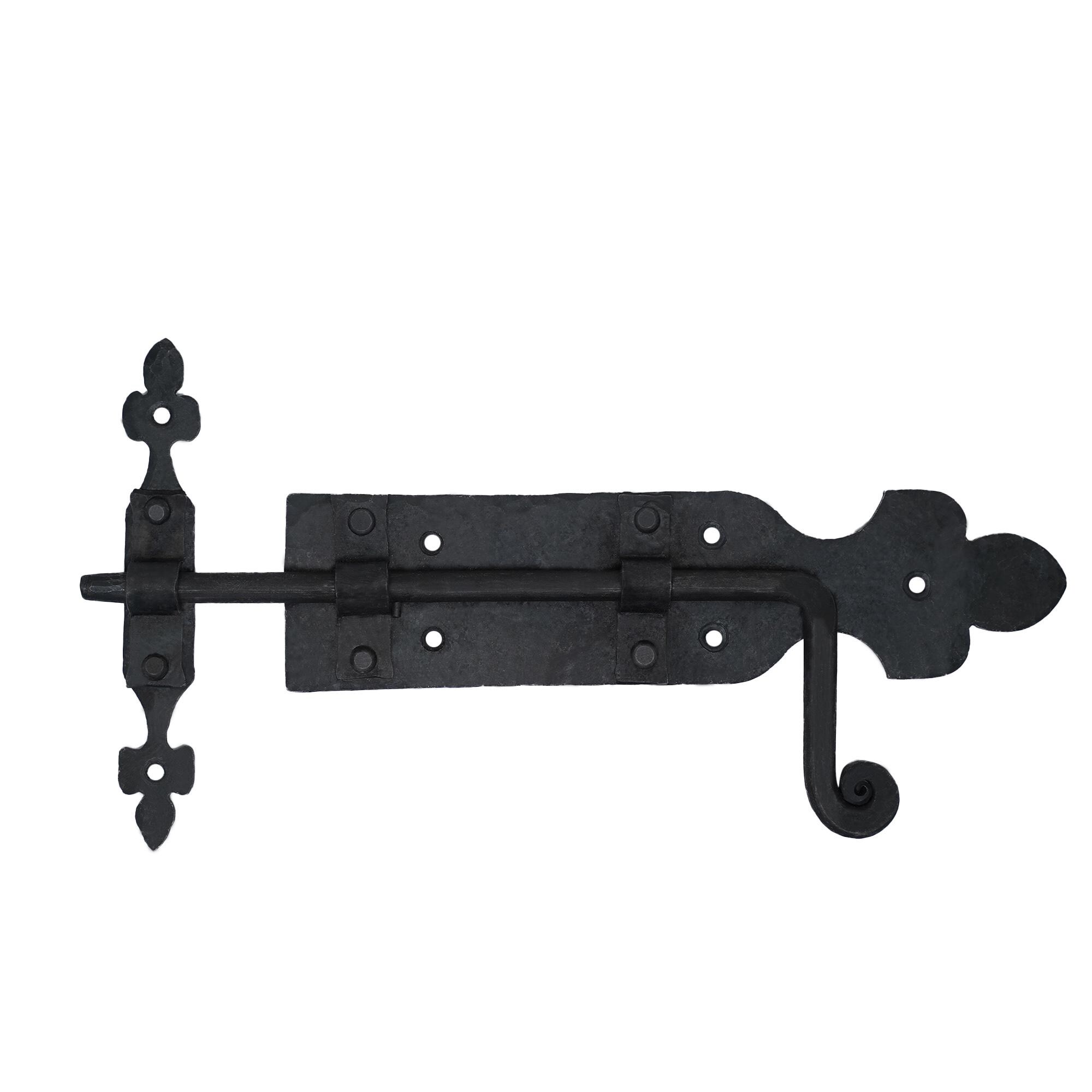 Iron Gate Latch Heavy Duty Cast Iron Drop Latch Sliding Door Lock Black ...