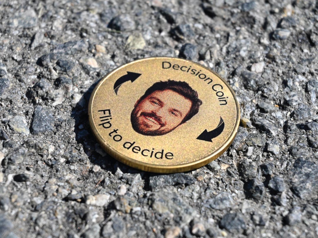 Custom Flip to Decide Coin With Your & Partner's Photo, Personalized ...