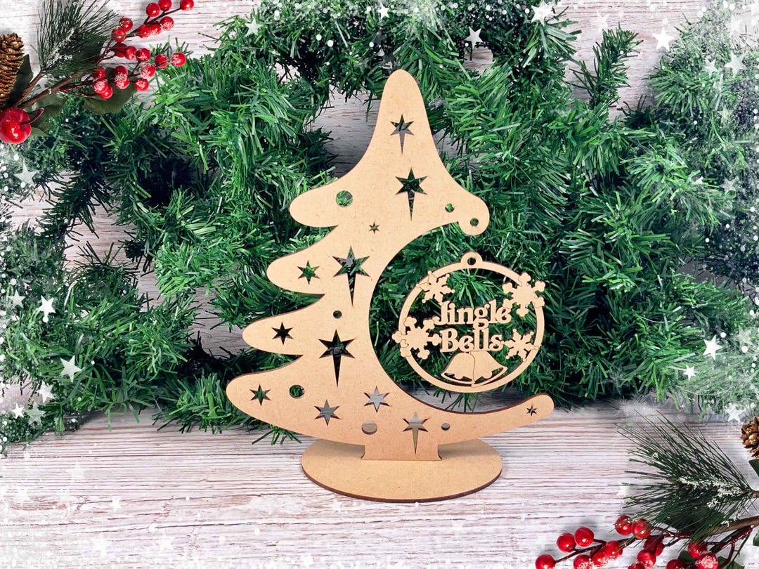 Freestanding Christmas Star Bauble Tree, Festive Decoration With Your ...