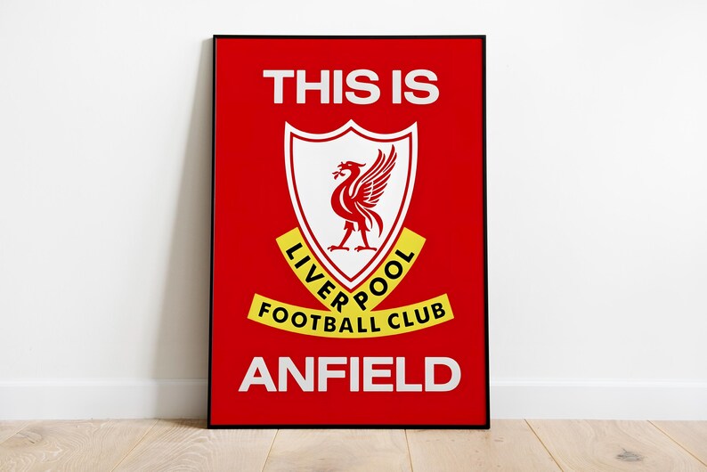 Anfield Poster Digital, Anfield Stadium Poster, Liverpool Stadium ...