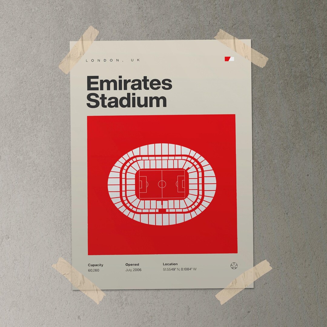 Emirates Poster, Emirates Stadium Poster, Arsenal Stadium Poster, High ...