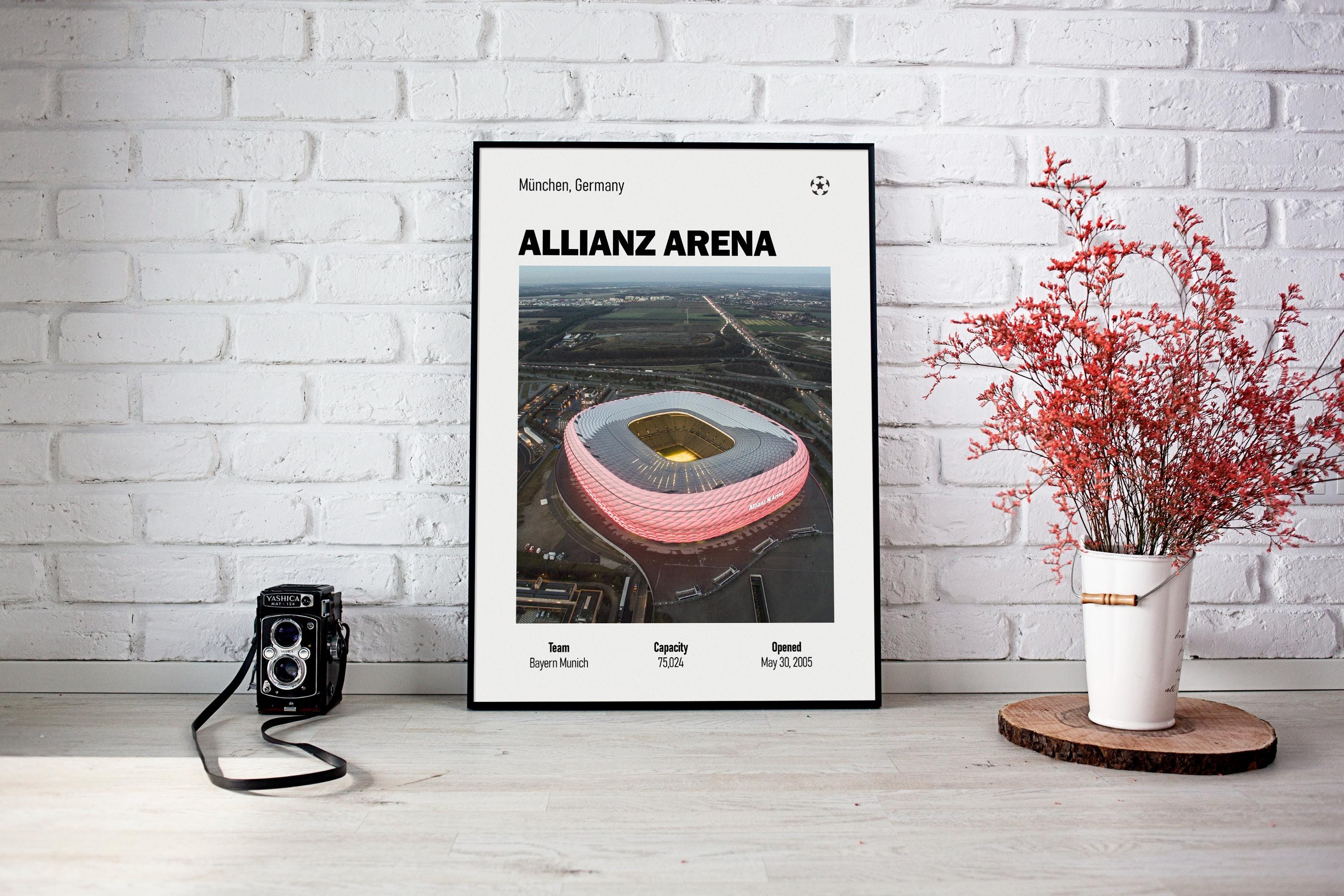Allianz Arena Poster Digital, Allianz Arena Stadium Poster, Bayern ...