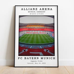 Allianz Arena Poster, Allianz Arena Stadium Poster, Bayern Munich ...