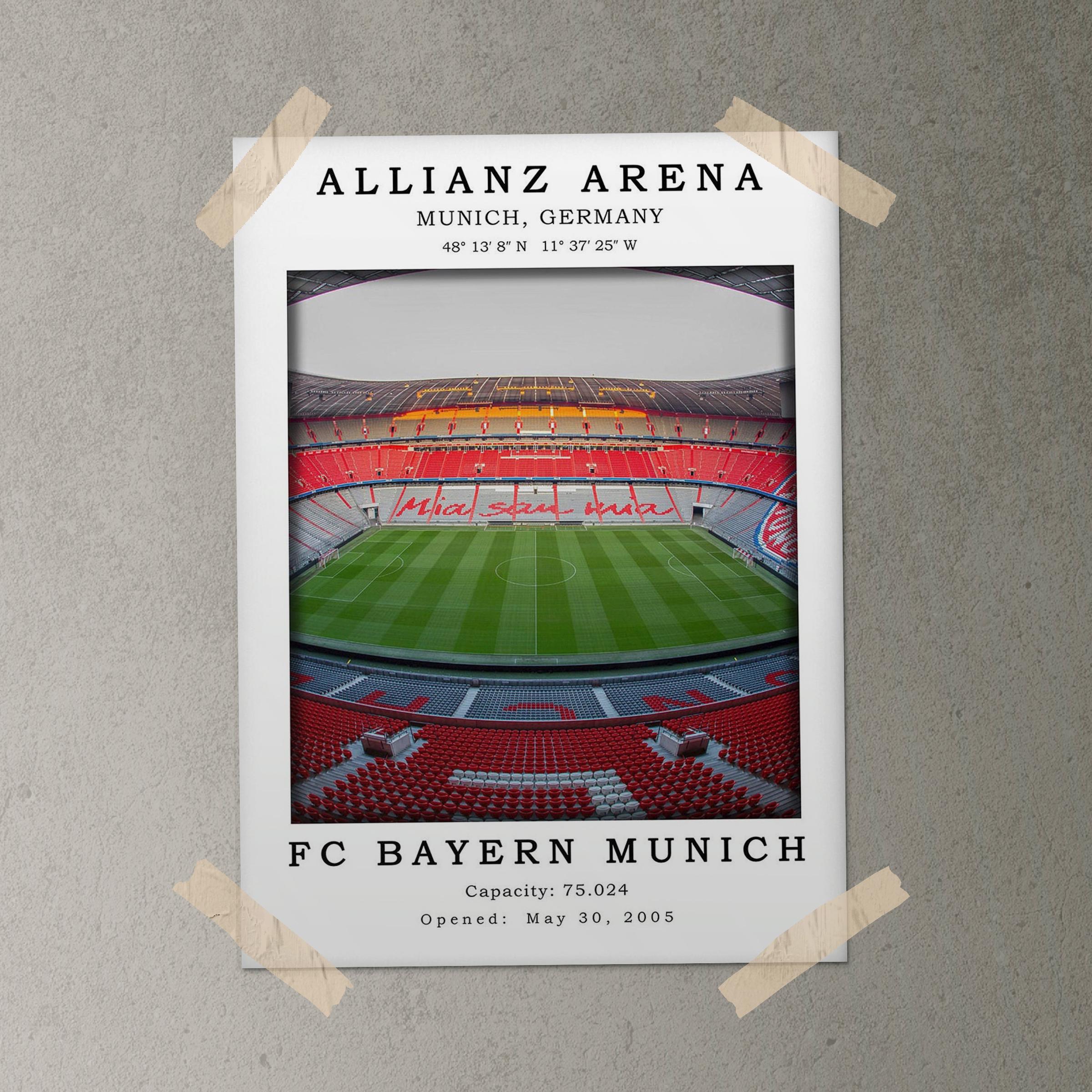 Allianz Arena Poster, Allianz Arena Stadium Poster, Bayern Munich ...