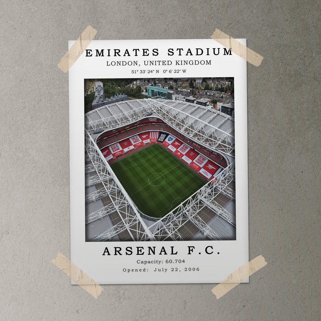 Emirates Poster, Emirates Stadium Poster, Arsenal Stadium Poster, High ...