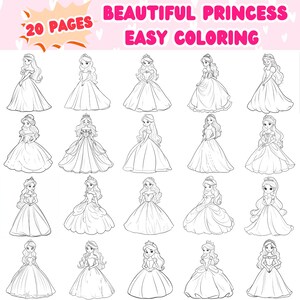 20 Princess Coloring Pages for Kids | Fairy Tale Coloring | Princess ...
