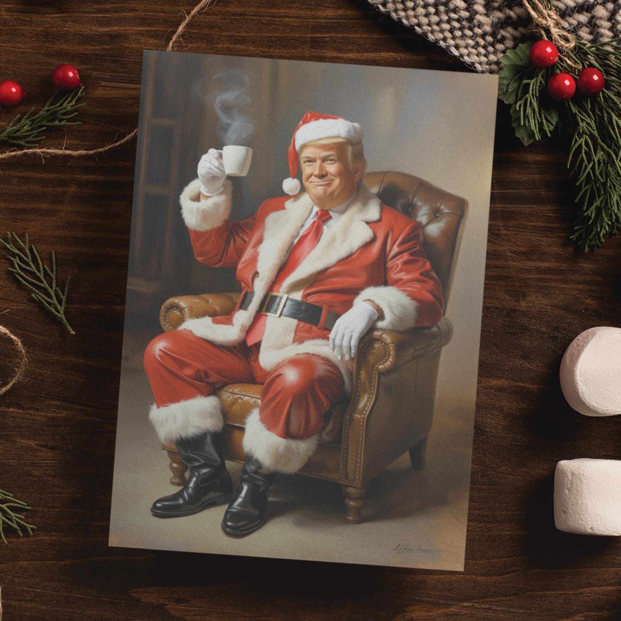 Funny Trump Santa Christmas Card | Holiday Greeting Card | Trump Xmas ...