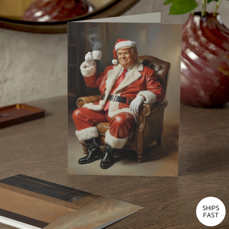 Funny Trump Santa Christmas Card | Holiday Greeting Card | Trump Xmas ...