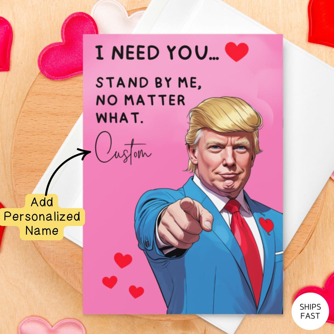 Personalized Trump Valentine Gift Card Funny Valentine Trump Gift MAGA ...