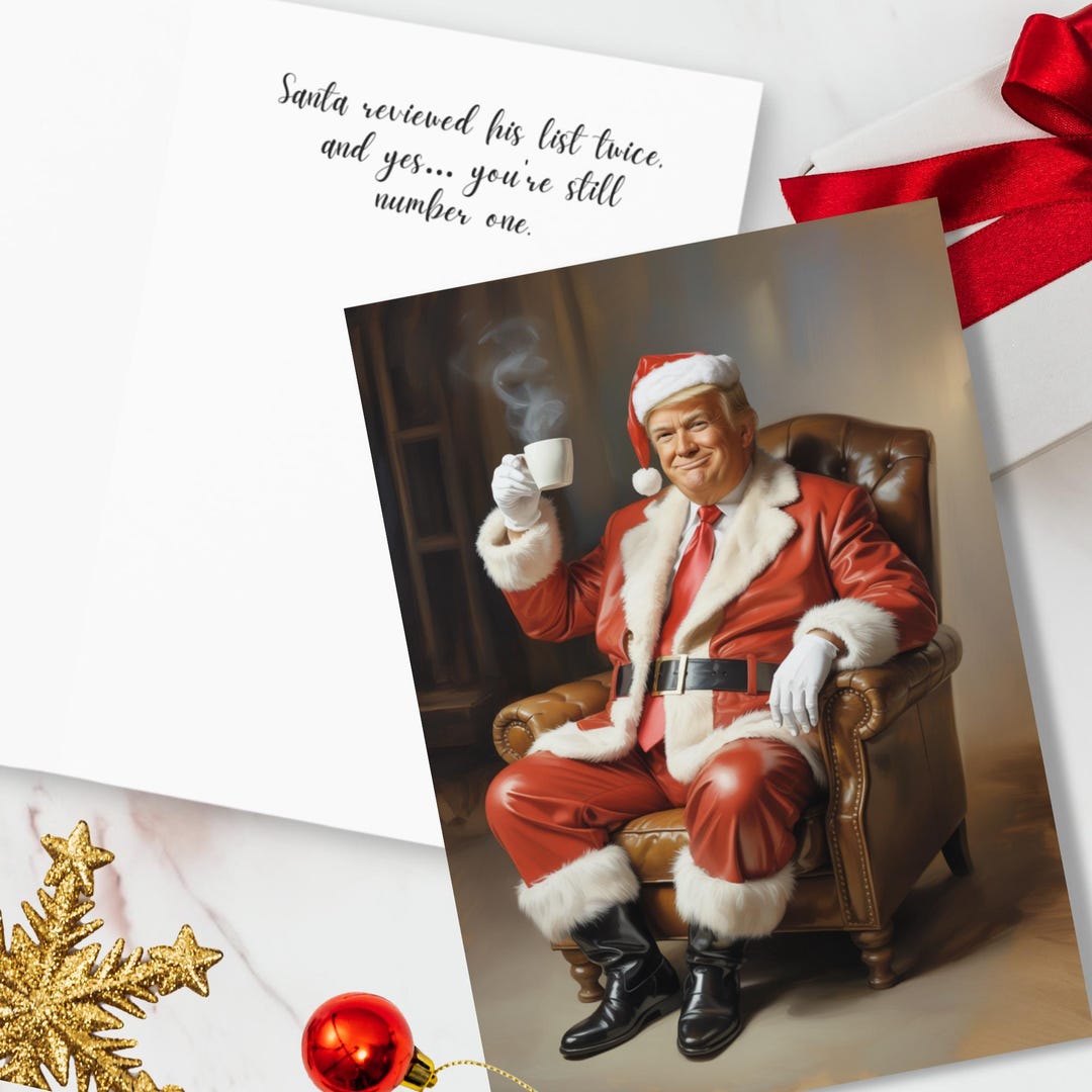 Funny Trump Santa Christmas Card | Holiday Greeting Card | Trump Xmas ...