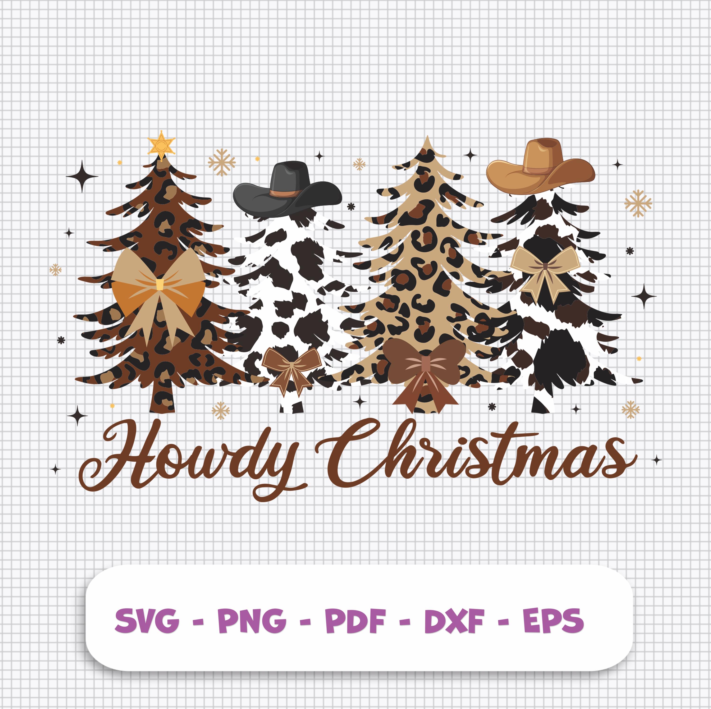 Howdy Christmas Svg, Retro Christmas Tree Svg, Cowboy Christmas Svg ...