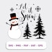 Let It Snow Svg, Snowman Face Svg, Christmas Svg, Christmas Tree Svg ...